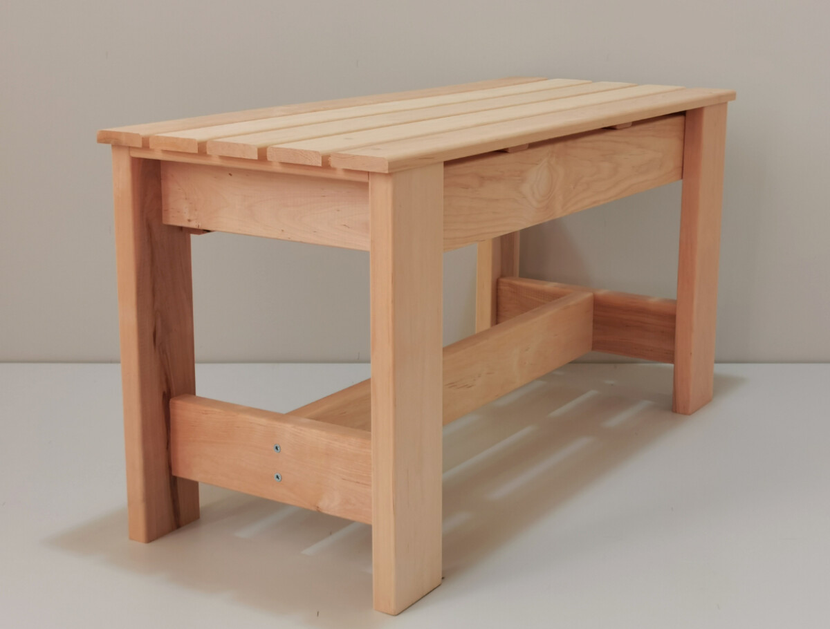 Puidust laud ja pingid komplektis KMS (kõrgem) - A&A Wood